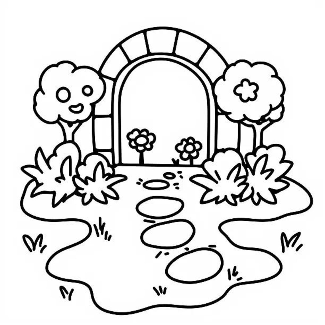 Garden Scenes Coloring Book – 50 Relaxing Nature Pages (printable PDF ...