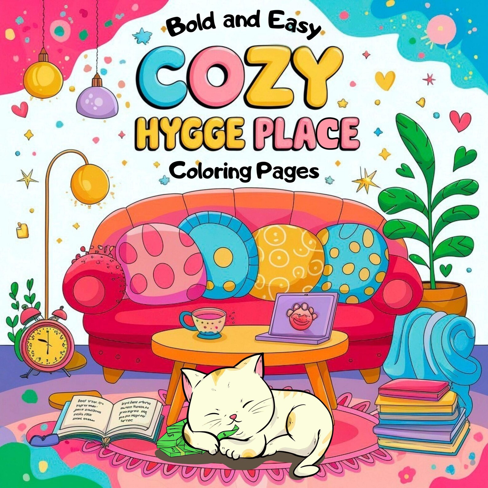 55 Pages – Cozy Hygge Coloring Book – Relaxing Printable PDF for Teens ...
