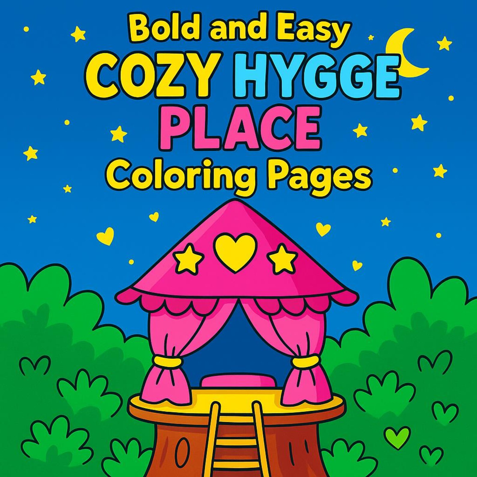 55 Pages – Cozy Hygge Coloring Book – Relaxing Printable PDF for Teens ...