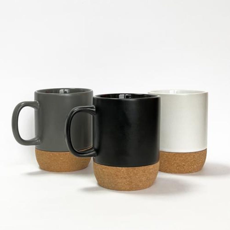 Ceramic Mug With Wooden Coaster – 320ml Coffee or Tea Cup, Stylish Gift ...