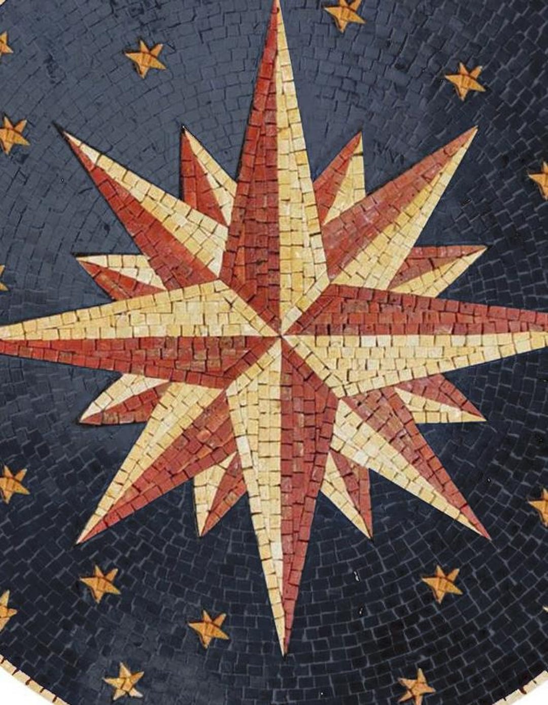 Compass Rose Nautical Mosaic Backsplash - Etsy