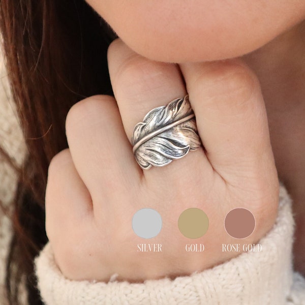 Feather Ring - Etsy
