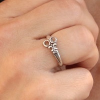Sterling Silver Scissors Ring, Hair Salon Ring, Barber Ring, Silver ...