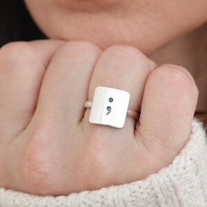 Semicolon Ring, Sterling Silver, Gold, Rose Gold Finishes, Semicolon ...
