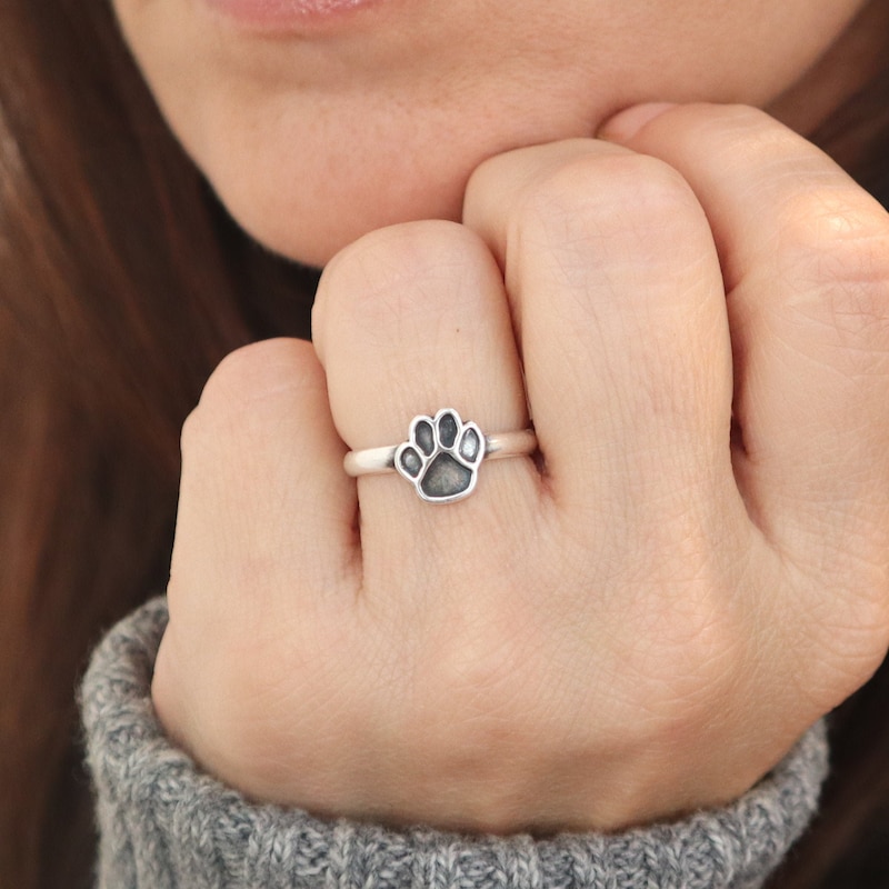 Paw Print Ring - Etsy