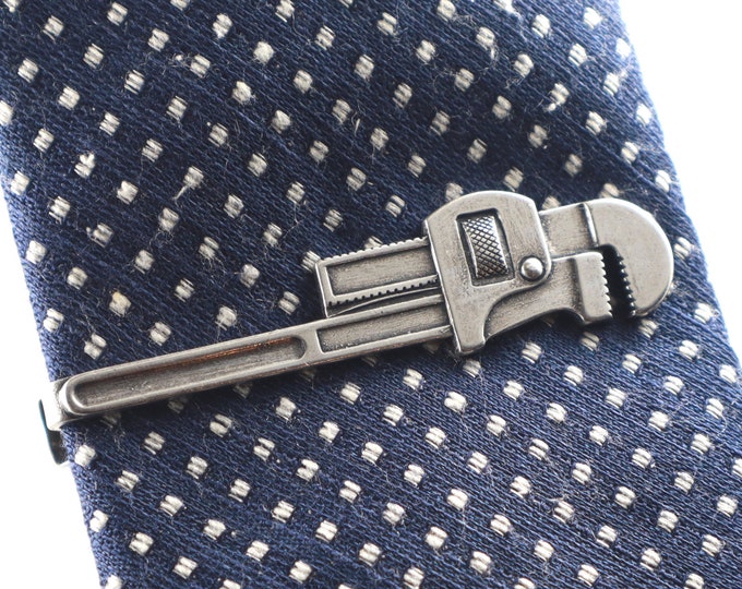 Pipe Wrench Tie Bar Plumbers Wrench Tie Clip Sterling Silver - Etsy