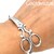 Large Scissor Bracelet, Scissor Jewelry, Sterling Silver Finish ...