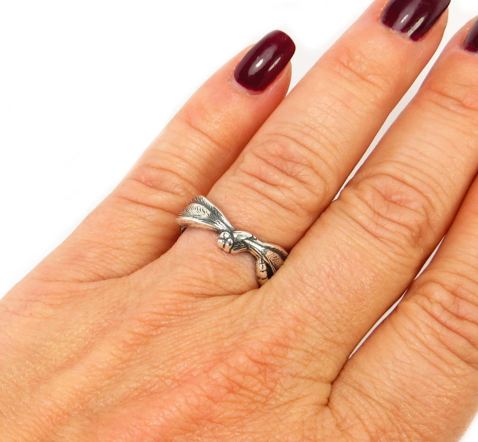 Dragonfly Ring Adjustable Small Dragonfly Ring Sterling | Etsy