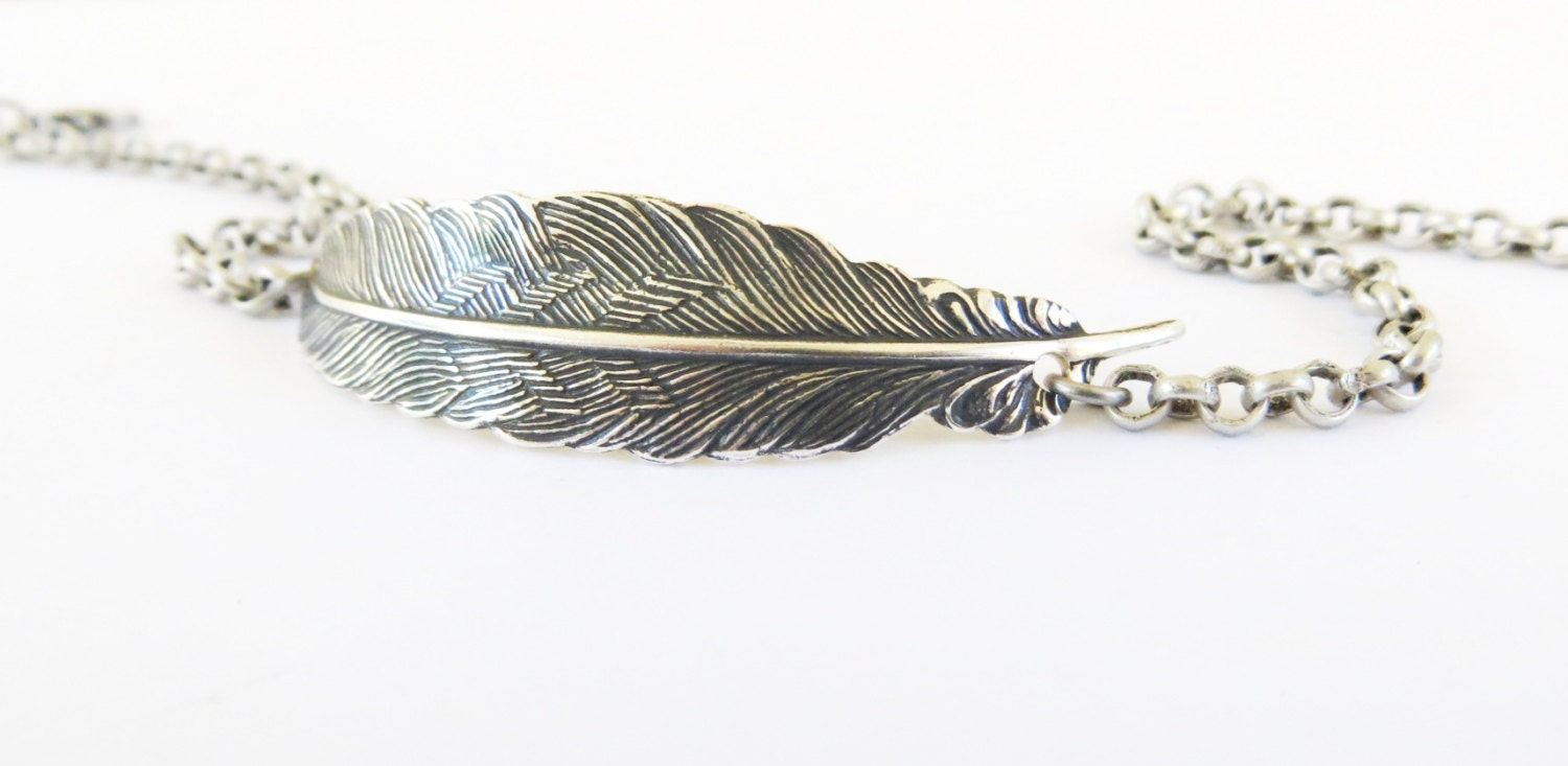 Feather Anklet Sterling Silver Finish and Antiqued Brass - Etsy