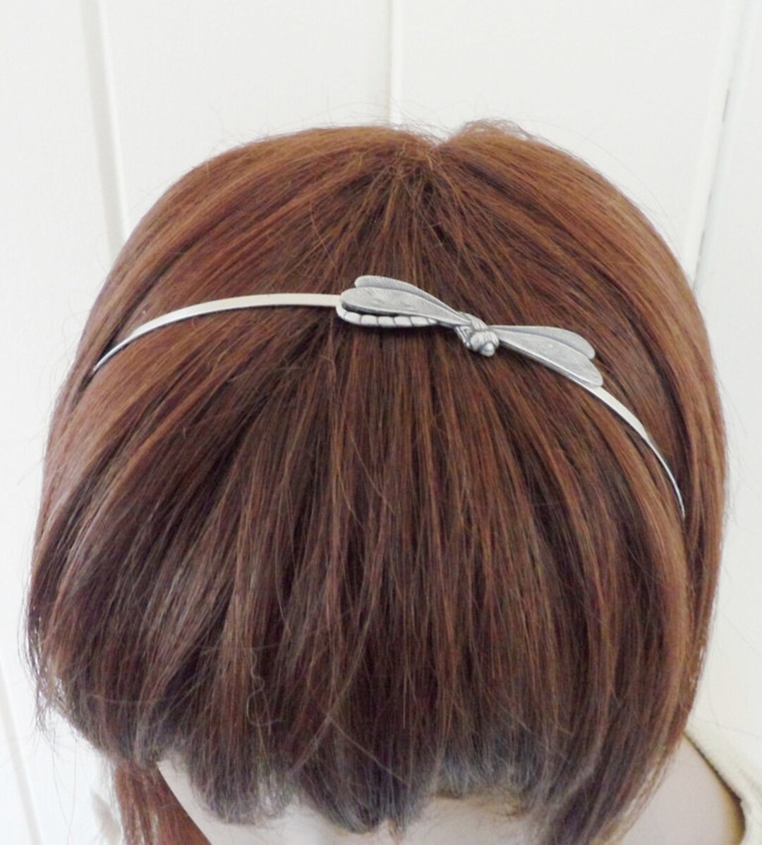 Dragonfly Headband, Metal Headband, Silver Dragonfly, Dragonfly Gifts ...