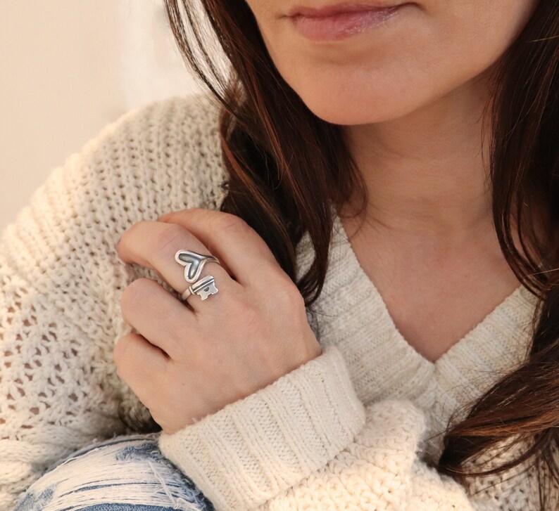 Heart Key Ring, Heart Ring, Key to My Heart Ring, Sterling Silver ...