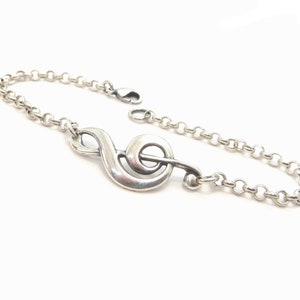 Music Note Bracelet, Music Bracelet, Clef Note Bracelet, G Clef ...