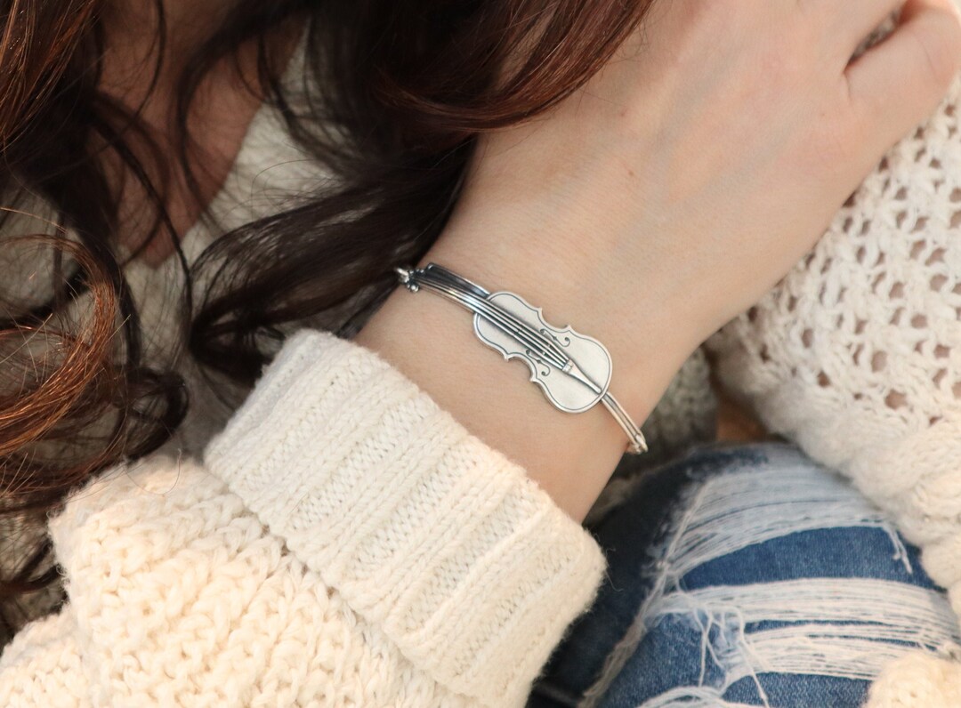 Cello Bracelet Cello Anklet Sterling Silver Finish Cello - Etsy