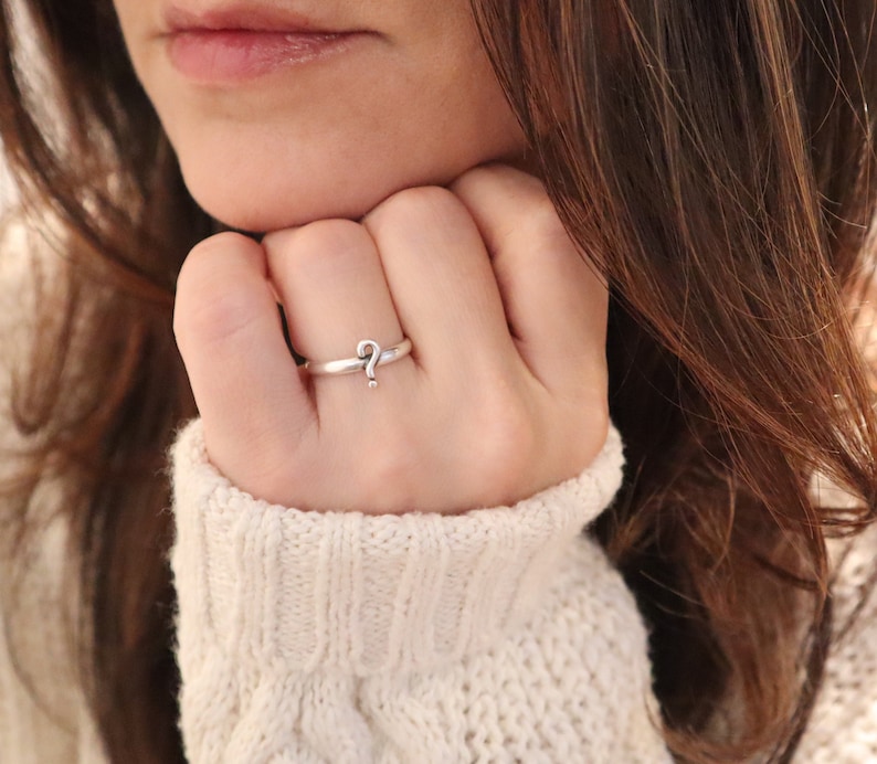 Question Mark Ring Punctuation Jewelry Grammar Ring 24K - Etsy