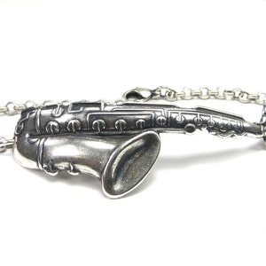 Saxophone Bracelet, Sterling Silver Finish or Antiqued Brass Finish - Etsy