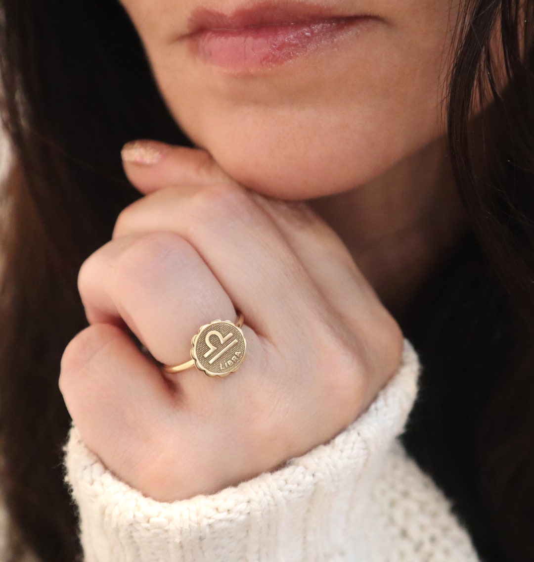Zodiac Ring, Sterling Silver, Gold, Rose Gold Finishes, Zodiac Jewelry ...