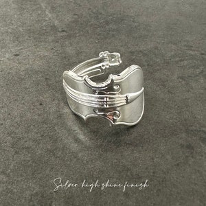 Violin Ring, Unisex Ring, Sterling Silver or Brass Finish, Violin ...