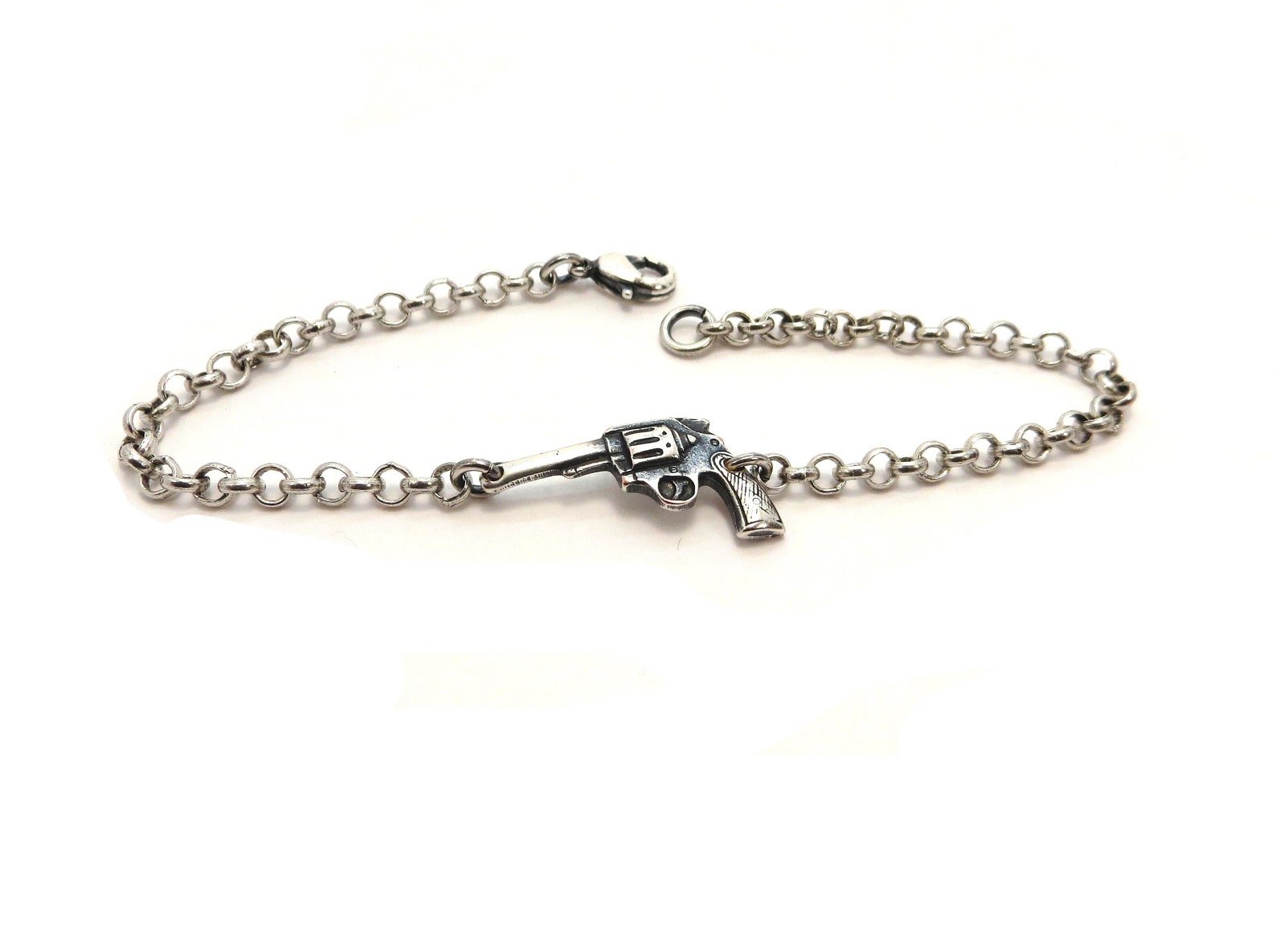 Small Revolver Bracelet Small Gun Bracelet Unisex Gun - Etsy