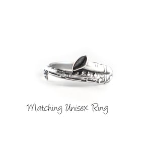 Small Saxophone Bracelet, Sterling Silver Finish - Etsy