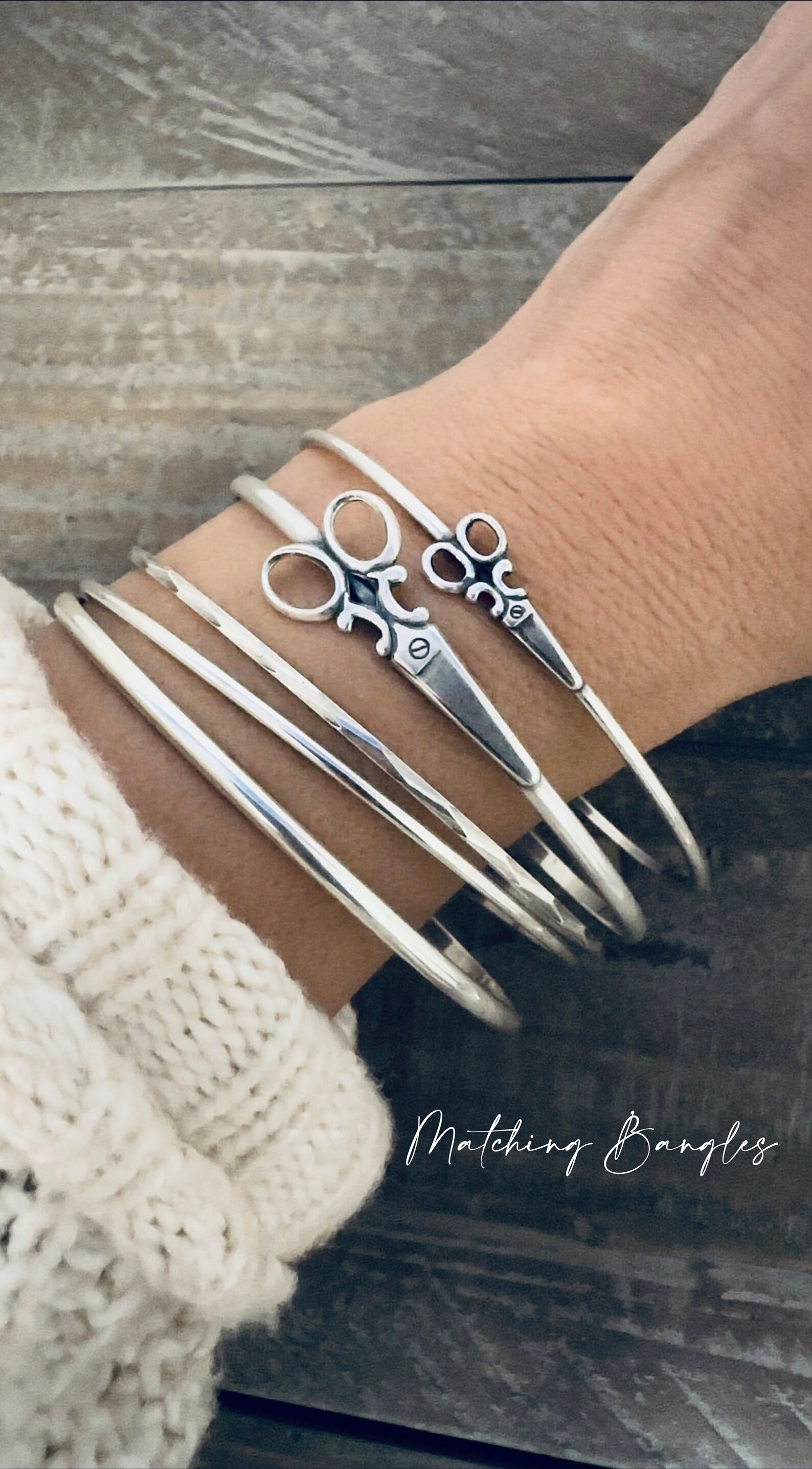 Small Scissor Bracelet Sterling Silver Gold Rose Gold - Etsy