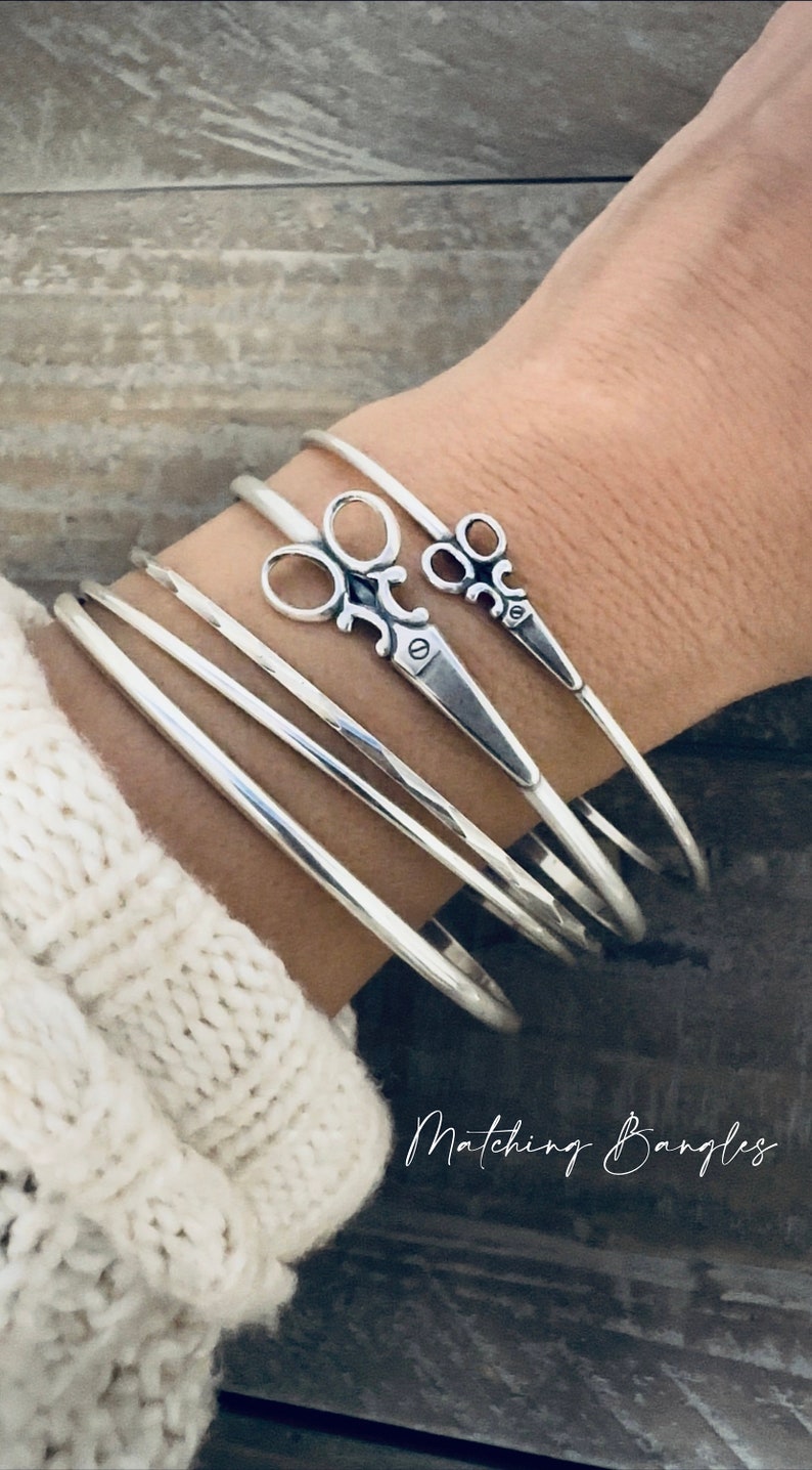 Small Scissor Bracelet, Sterling Silver, Gold, Rose Gold Finishes ...