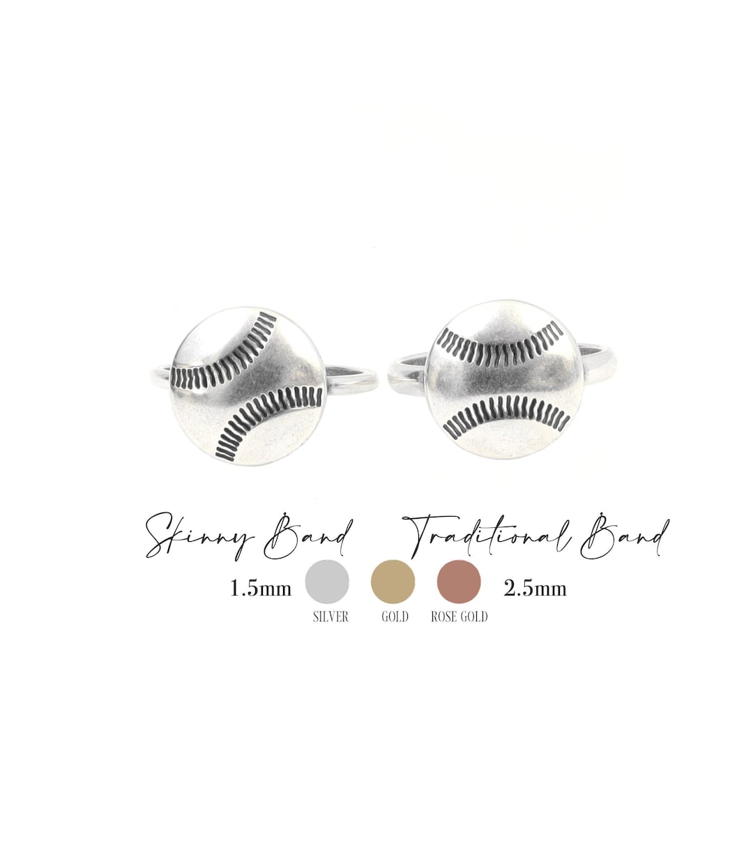 Baseball Ring, Softball Ring, Sports Ring, Unisex Ring, Sterling Silver ...