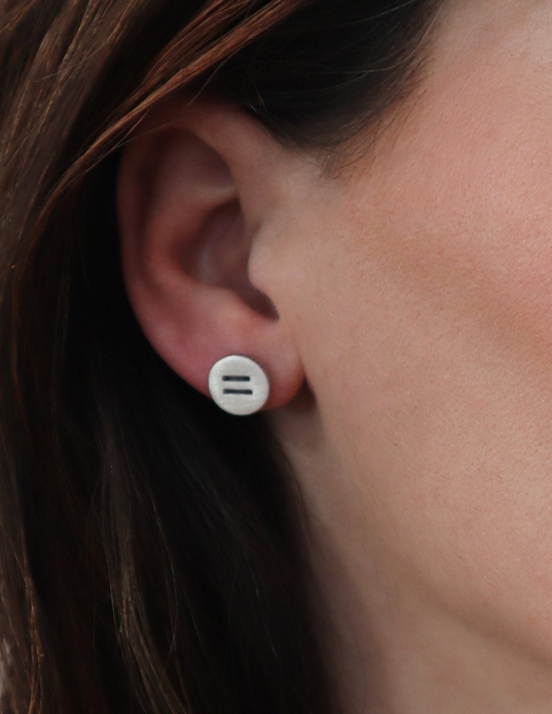 Equal Sign Earrings, Pause Earrings, Equality Symbol Stud Earrings ...