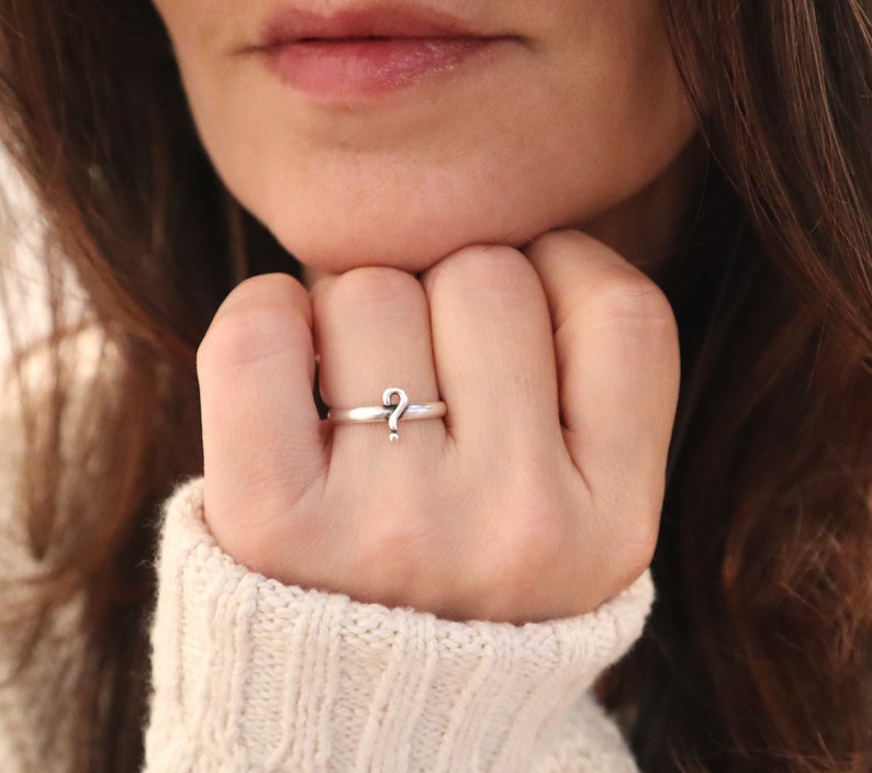 Question Mark Ring Punctuation Jewelry Grammar Ring 24K - Etsy