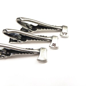 Ax Tie Bar, Ax Tie Clip, Sterling Silver Ox or Antiqued Brass Ox Finish ...