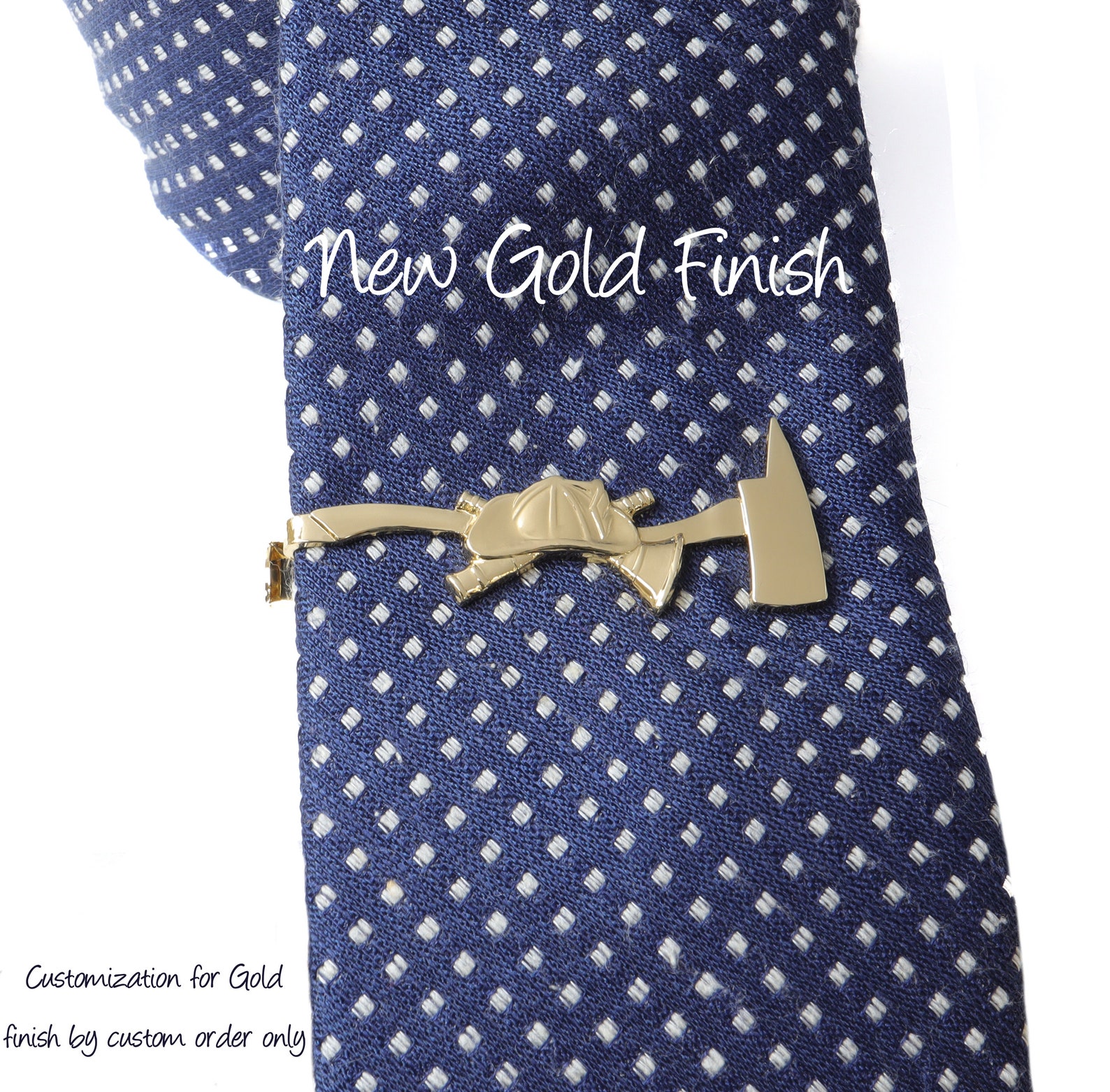 Fireman Tie Bar Firefighter Gifts Sterling Silver Finish | Etsy