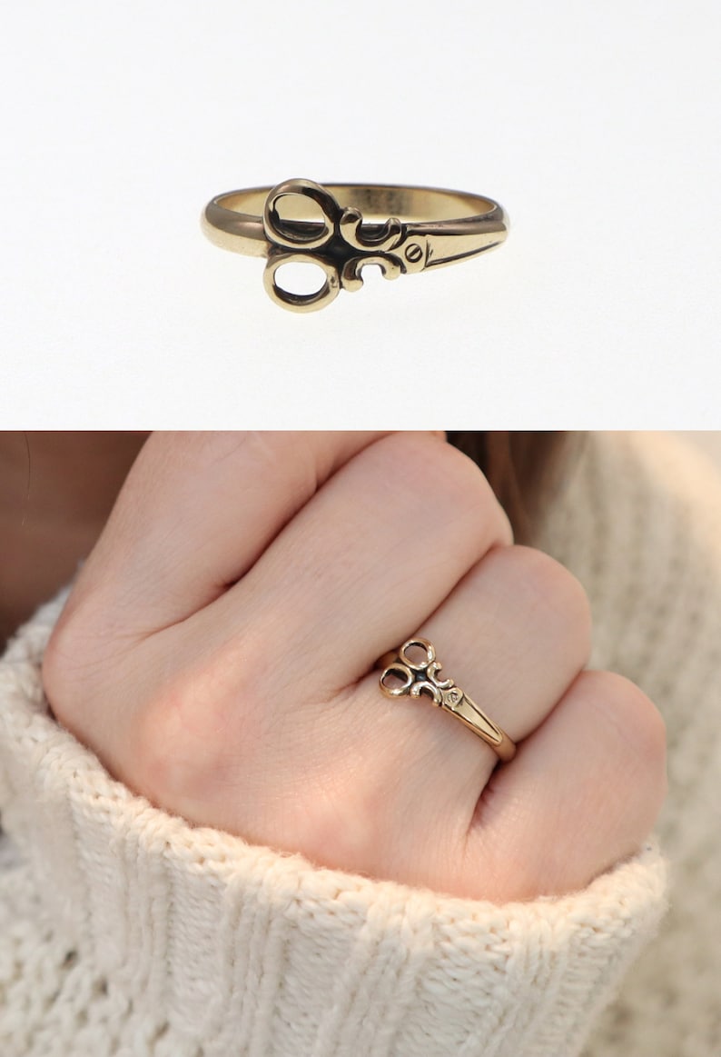 Small Scissor Ring Scissor Stacking Ring Sterling Silver - Etsy