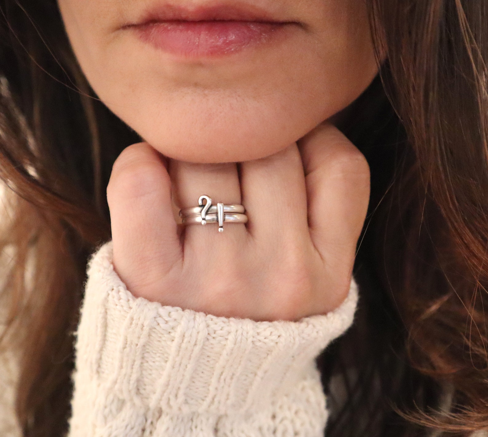 Question Mark Ring Punctuation Jewelry Grammar Ring 24K - Etsy