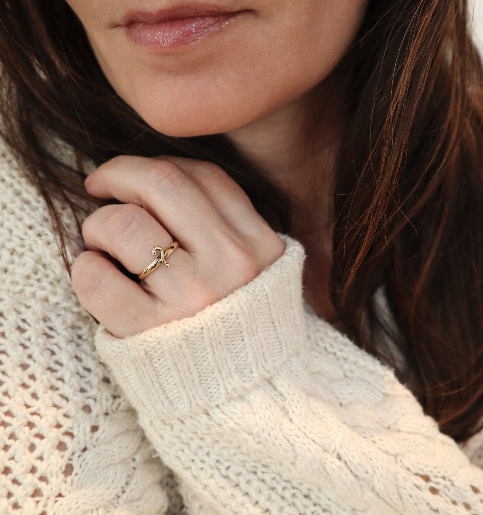 Question Mark Ring Punctuation Jewelry Grammar Ring 24K - Etsy