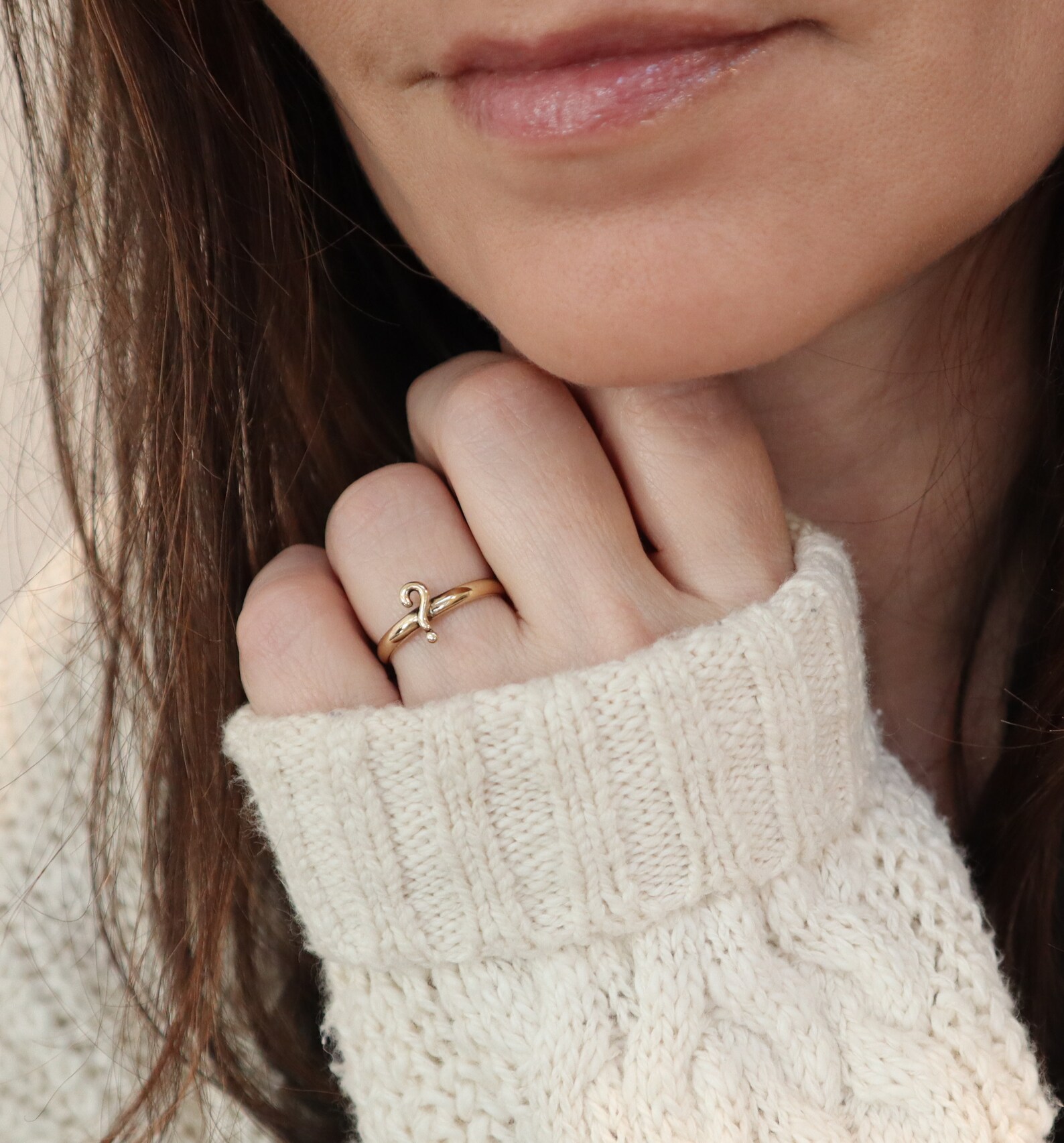 Question Mark Ring Punctuation Jewelry Grammar Ring 24K - Etsy