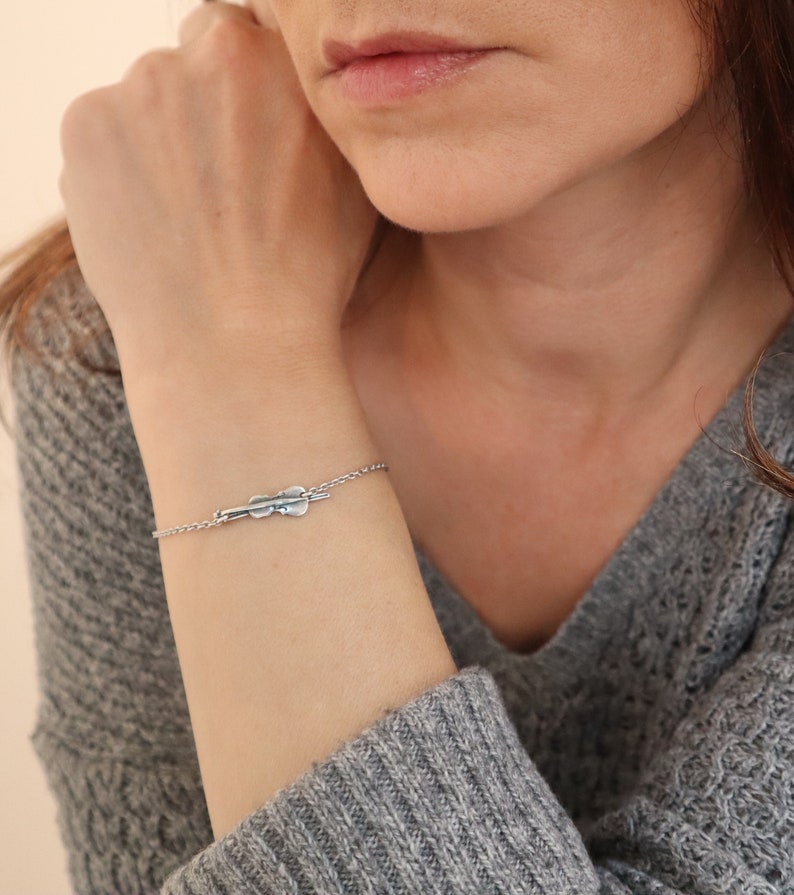 Small Cello Bracelet Sterling Silver Finish Cello Jewelry | Etsy