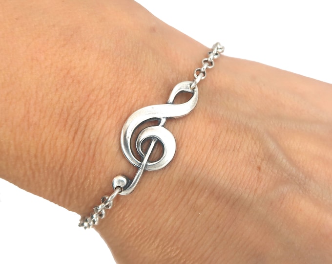 Music Note Bracelet Music Bracelet Clef Note Bracelet G | Etsy