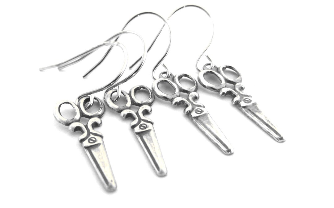 Small Scissor Earrings, Small Scissors, Scissor Dangle Earrings ...