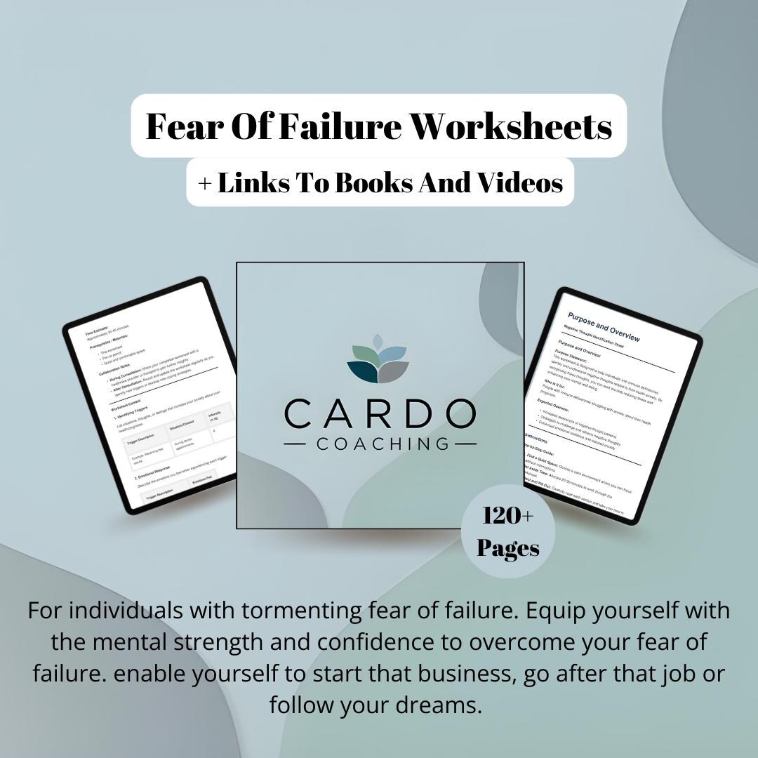 Fear of Failure Worksheets and Tools, 120+ Pages. - Etsy