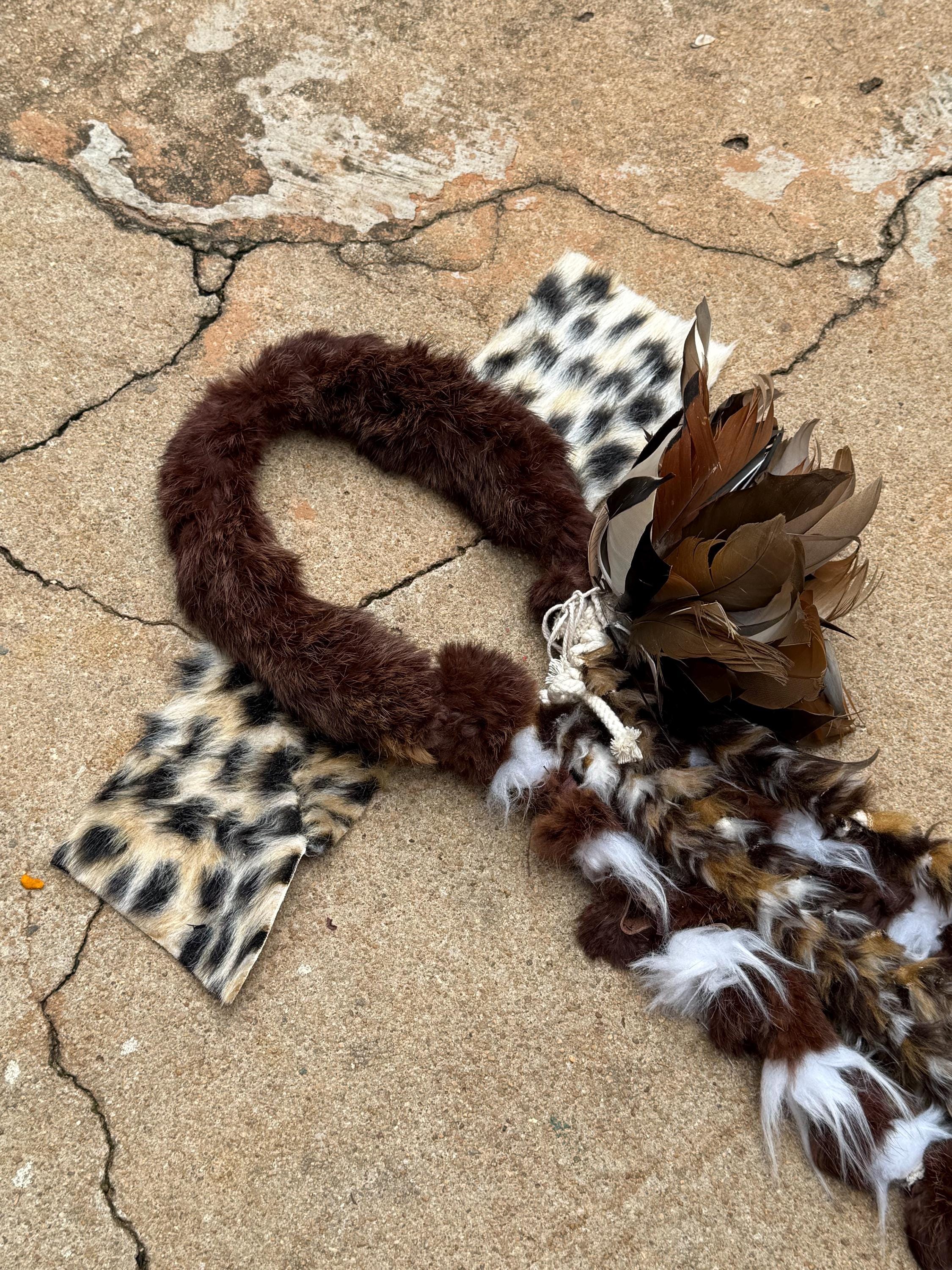 Traditional Zulu Warrior / Chief Headband - Umqhele - Otter - FULL SET ...