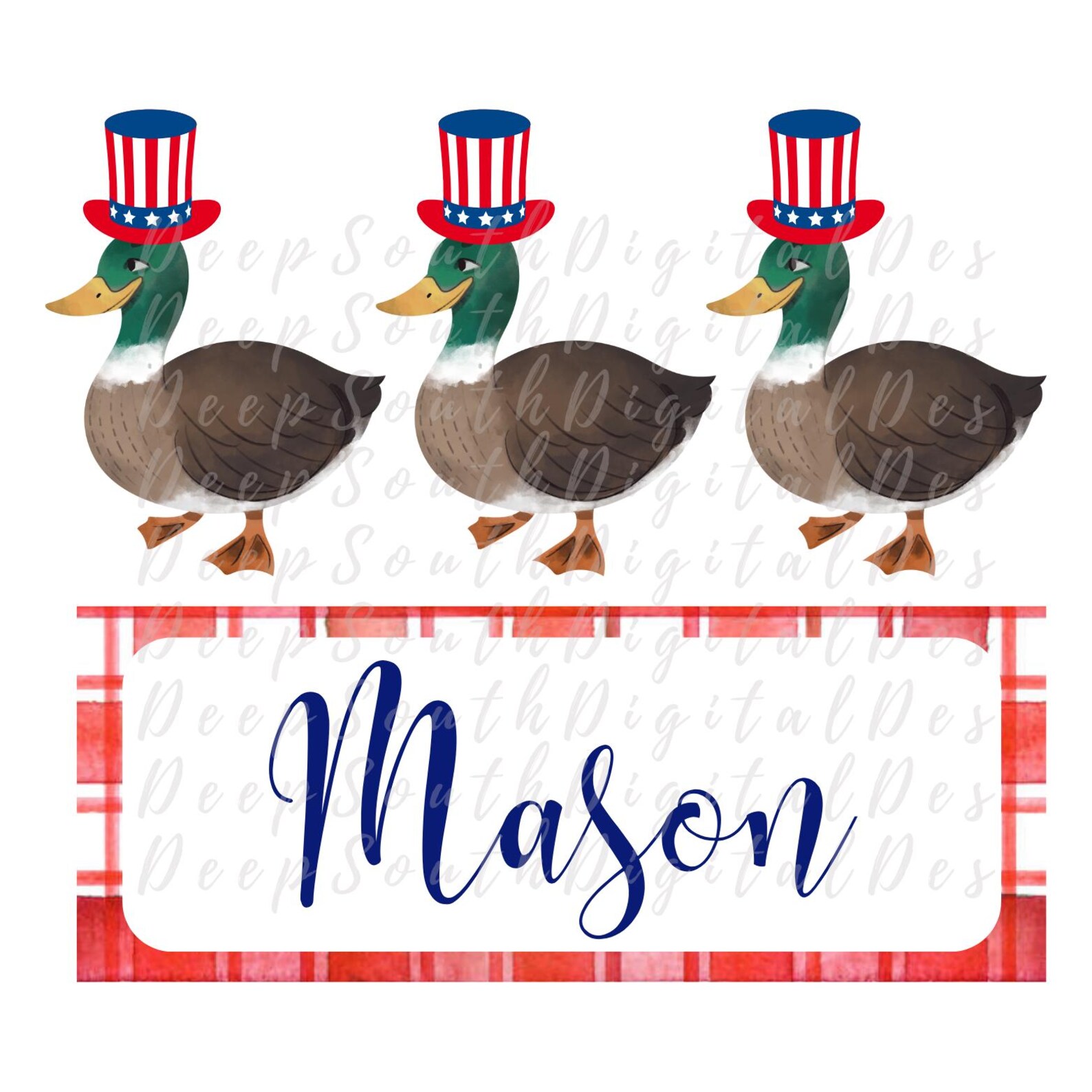 Patriotic Mallard Duck PNG | Fourth of July Personalized PNG | Mallard PNG - Etsy