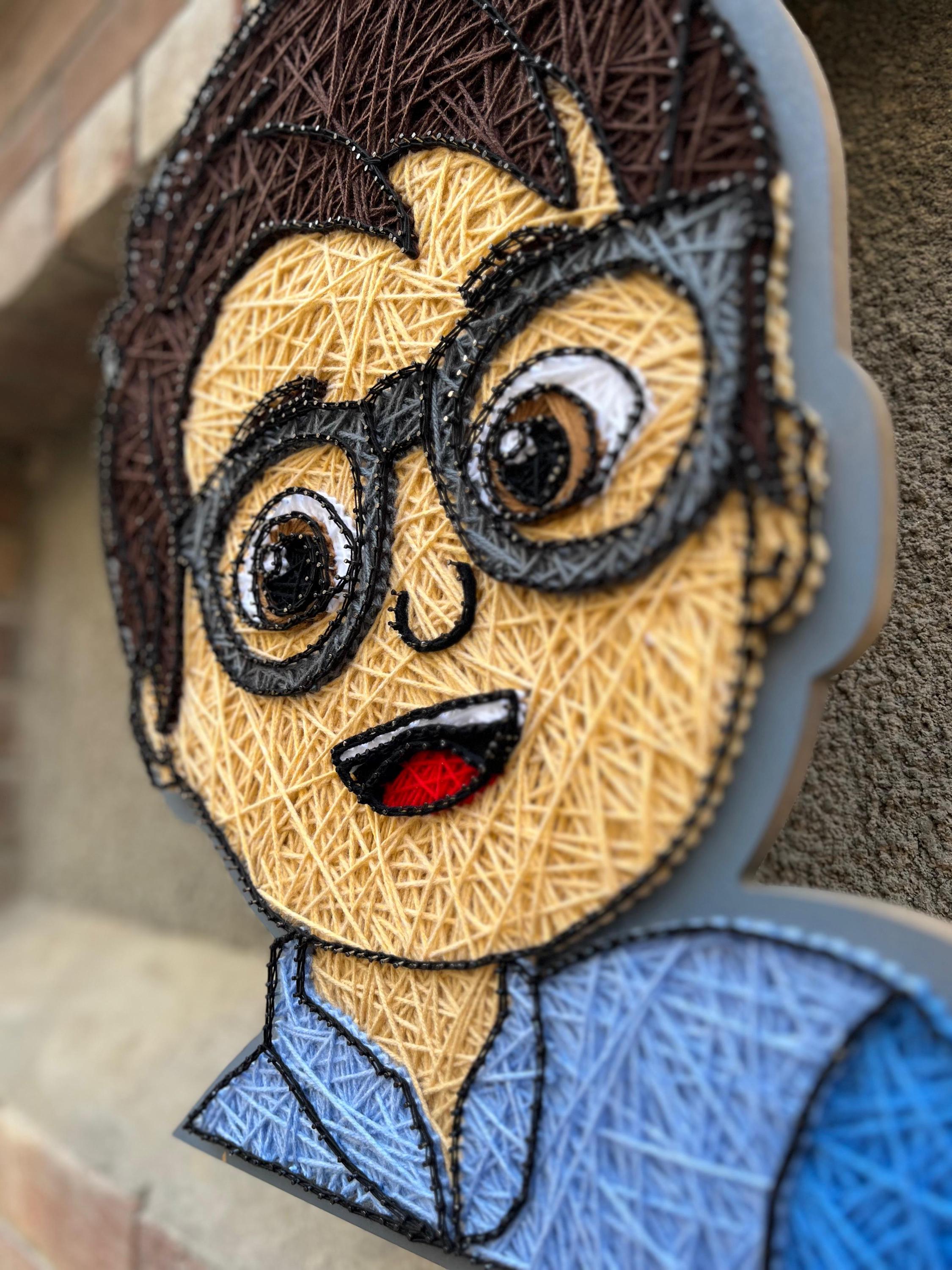Custom Animated Character String Art: Handmade Portrait Gift - Etsy