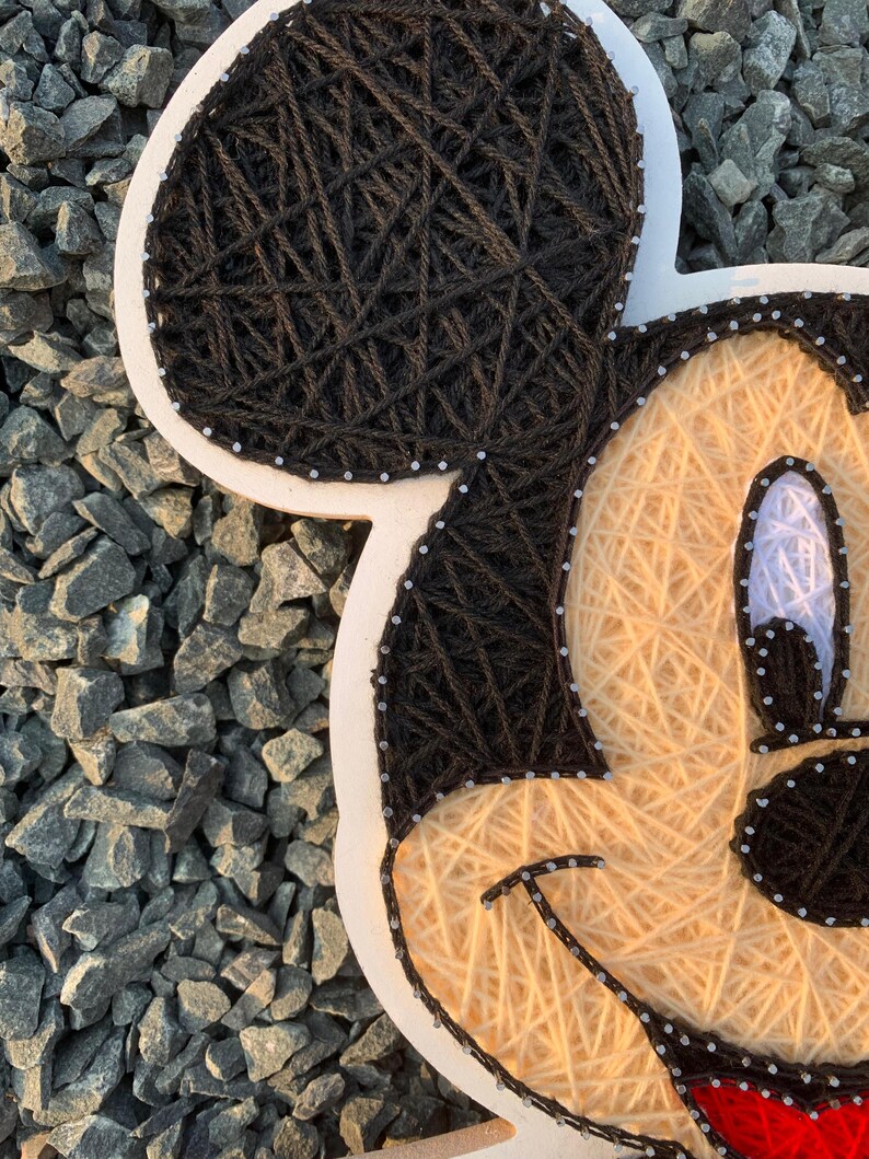 Handmade Mickey Mouse String Art | Disney Nursery Decor - Etsy