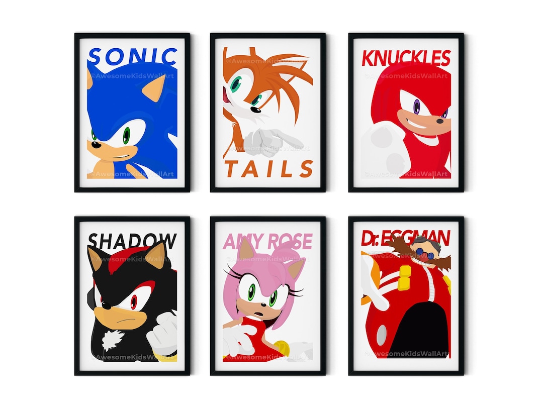 Sonic the Hedgehog Art Prints: Kids Room Decor, Minimalist Design - Etsy