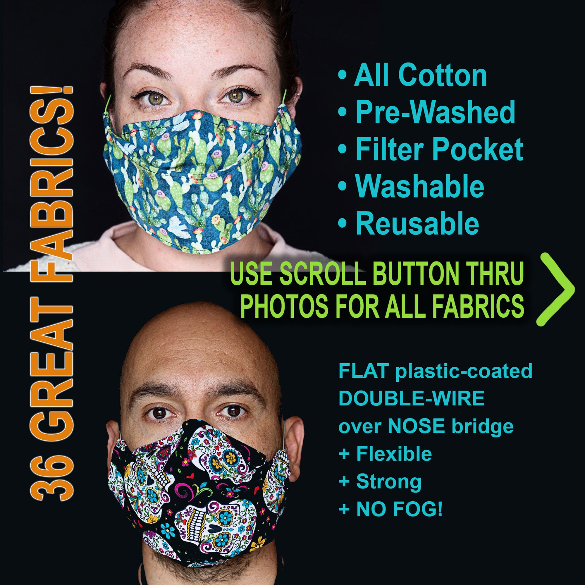 Flat Nose Mask