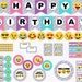 Girl Emoji Birthday Party Printable Decorations - Smiley Face Birthday ...