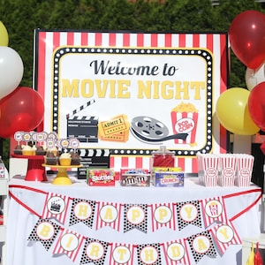 Movie Night Sign - Printable Instant Download PDF - Movie Night ...