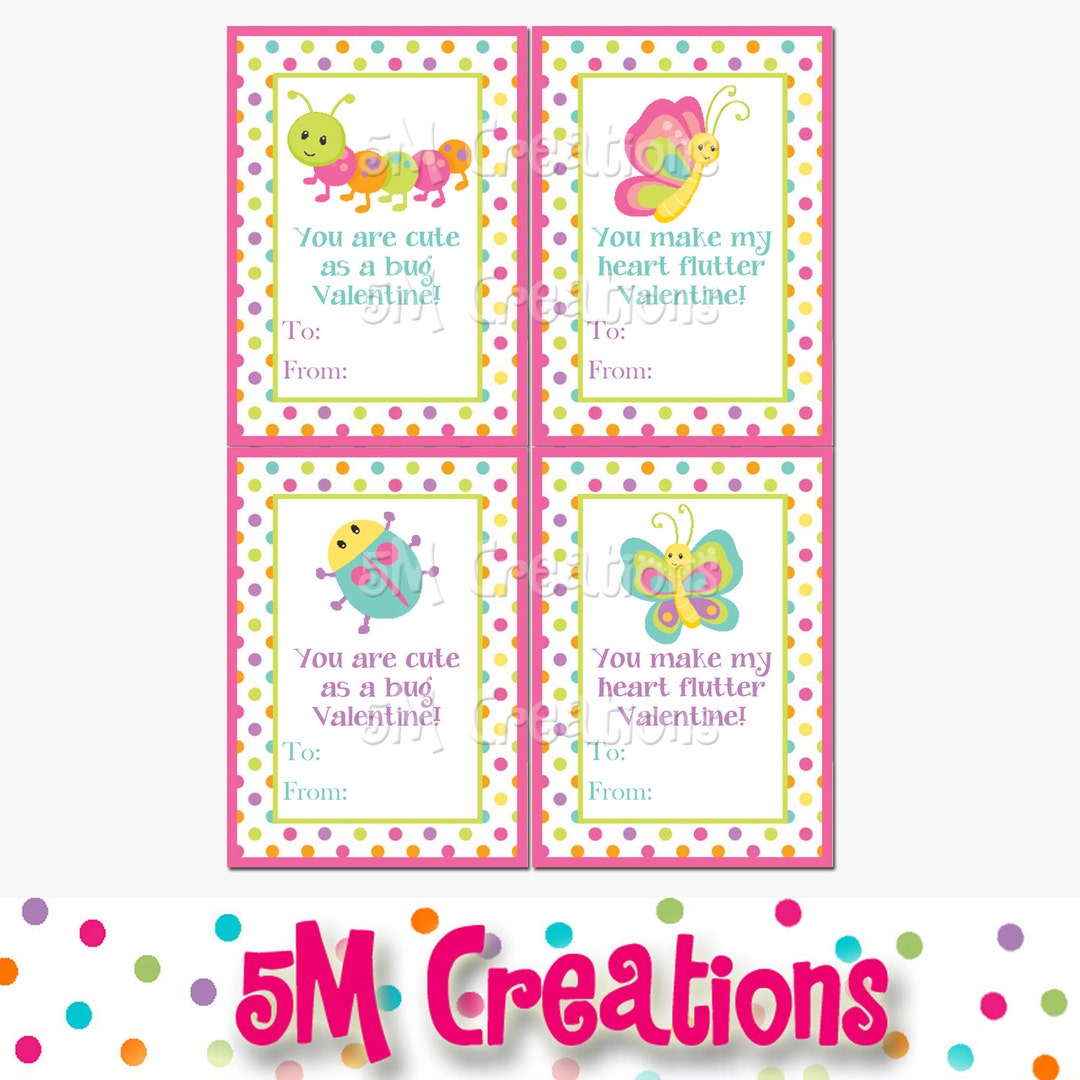 Printable Love Bug Valentines Day Card School Valentines Day Card ...