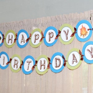 Camping Birthday Party Printable Decorations - Boy Camping Party - Camp ...
