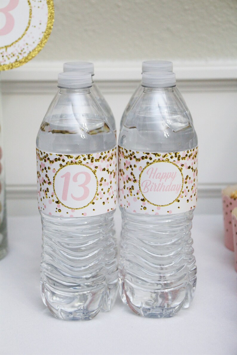 Golden Birthday Party Printable Decorations Pink and Gold - Etsy