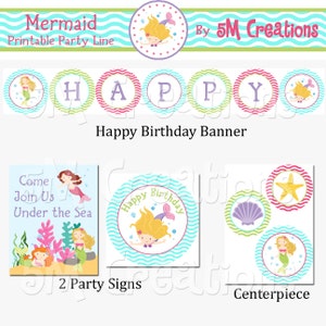 Mermaid Birthday Party Decorations - Mermaid Party Package - Mermaid ...